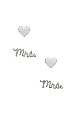 BaubleBar x REVOLVE Mrs Earring Set in Silver & White | REVOLVE