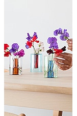 Block Design Small Reversible Glass Vase in Blue & Red | REVOLVE