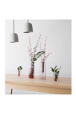 Block Design Large Reversible Glass Vase in Grey & Orange | REVOLVE