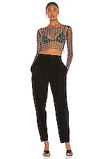 Beach Bunny Look and Glisten Pearl Mesh Top in Black | REVOLVE