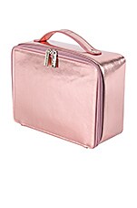 BEIS The Holiday Cosmetic Case in Metallic Pink | REVOLVE