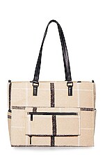 BEIS The Mini Work Tote in Plaid | REVOLVE