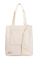 BEIS The North / South Tote in Beige | REVOLVE