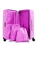 BEIS Medium Check-in Roller in Berry in Berry Matte | REVOLVE