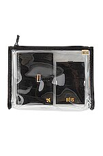 BEIS Passport and Luggage Tag Set in Black Croc | REVOLVE