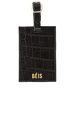 BEIS Passport and Luggage Tag Set in Black Croc | REVOLVE