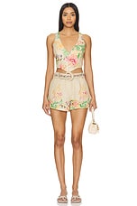 HEMANT AND NANDITA X Revolve Pahi Linen Shorts in Beige | REVOLVE