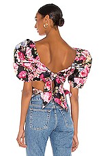 HEMANT AND NANDITA X REVOLVE Elea Top in Black Floral | REVOLVE
