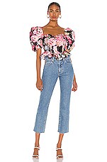 HEMANT AND NANDITA X REVOLVE Elea Top in Black Floral | REVOLVE