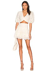 HEMANT AND NANDITA Ruby Crop Top in Off White | REVOLVE