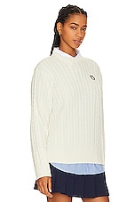 BEVERLY HILLS x REVOLVE Cable Crew Neck Sweater in Ivory | REVOLVE