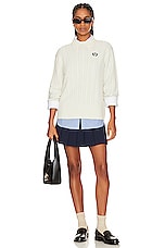 BEVERLY HILLS x REVOLVE Cable Crew Neck Sweater in Ivory | REVOLVE