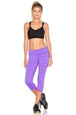 Beyond Yoga Stripe Capri Legging in Vivid Violet | REVOLVE