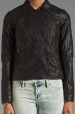 BLANKNYC Laser Cut Leather Jacket in Cookie Cutter | REVOLVE