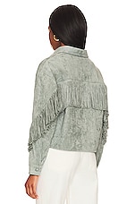 BLANKNYC Faux Suede Fringe Shacket in Olive Branch | REVOLVE