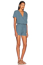 Bobi Easy Romper in Bluestone | REVOLVE