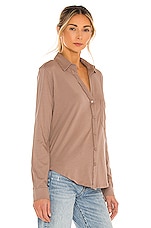 Bobi Light Weight Jersey Button Up in Java | REVOLVE