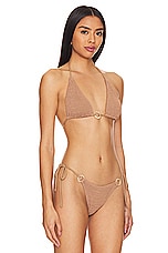 Bond Eye Ring Ingrid Triangle Bikini Top in Hazelnut | REVOLVE