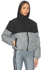 BEACH RIOT Jojo Puffer in Slate Gingham | REVOLVE