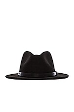 Brixton Messer Fedora in Black/Black in Black & Black | REVOLVE
