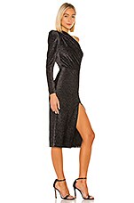 Bronx and Banco Belle One Shoulder Midi Dress in Black | REVOLVE
