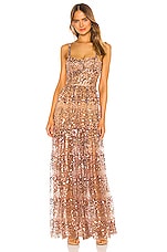 Bronx and Banco Runway Midnight Gown in Gold | REVOLVE