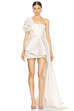 Bronx Banco Genevive Blanc High Low Dress in Cream | REVOLVE