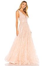 Bronx and Banco Emily Blush Gown in Blush | REVOLVE