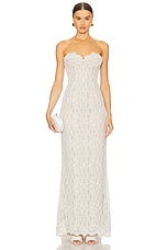 Bronx and Banco Kiera Gown in White | REVOLVE