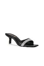 BLACK SUEDE STUDIO Madison Mule in Black Satin | REVOLVE