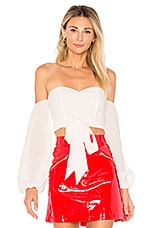 superdown Maya Off Shoulder Crop Top in Ivory | REVOLVE