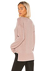 SWTR Twisted V Neck Sweater in Rose Dust Combo | REVOLVE
