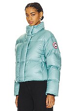 Canada Goose Cypress Cropped Puffer in Boulevard Blue | REVOLVE