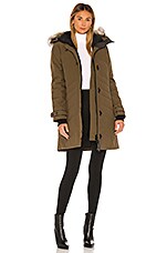 Canada Goose Lorette Parka with Removable Fur Ruff in Military Green ...