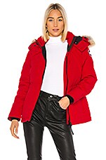 Canada Goose Chelsea Parka with Removable Fur Ruff in Red | REVOLVE