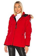 Canada Goose Chelsea Parka with Removable Fur Ruff in Red | REVOLVE
