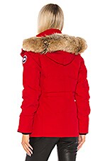 Canada Goose Chelsea Parka with Removable Fur Ruff in Red | REVOLVE