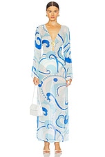 CIN CIN X Revolve Hotline Flower Maxi Dress in Cirque Blue | REVOLVE