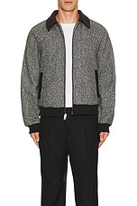 Central Park West Ryan Tweed Bomber Jacket in Black & White | REVOLVE