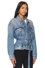Citizens of Humanity Leela Belted Denim Peplum Jacket in Cabazon | REVOLVE