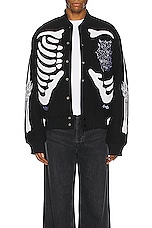 Civil Regime 6 Feet Deep Varsity Jacket in Black | REVOLVE