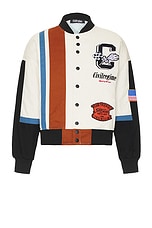 Civil Regime Rose Dealer Racing Jacket in Butter & Black | REVOLVE