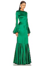 CAROLINE CONSTAS Allonia Gown in Emerald | REVOLVE