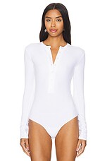 CLYQUE Annie Bodysuit in White | REVOLVE