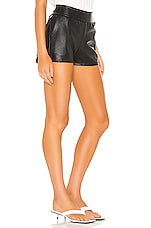 Commando Faux Leather Jogger Short in Black | REVOLVE