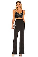 Commando Faux Leather Longline Bralette in Black | REVOLVE