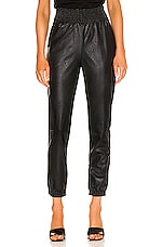 Commando Faux Leather Jogger in Black | REVOLVE