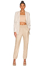 Commando Faux Leather Jogger in Sand | REVOLVE