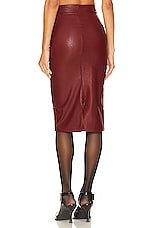 Commando Faux Leather Midi Skirt in Garnet | REVOLVE