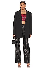 Commando Leather Animal Crop Top in Red Snake | REVOLVE